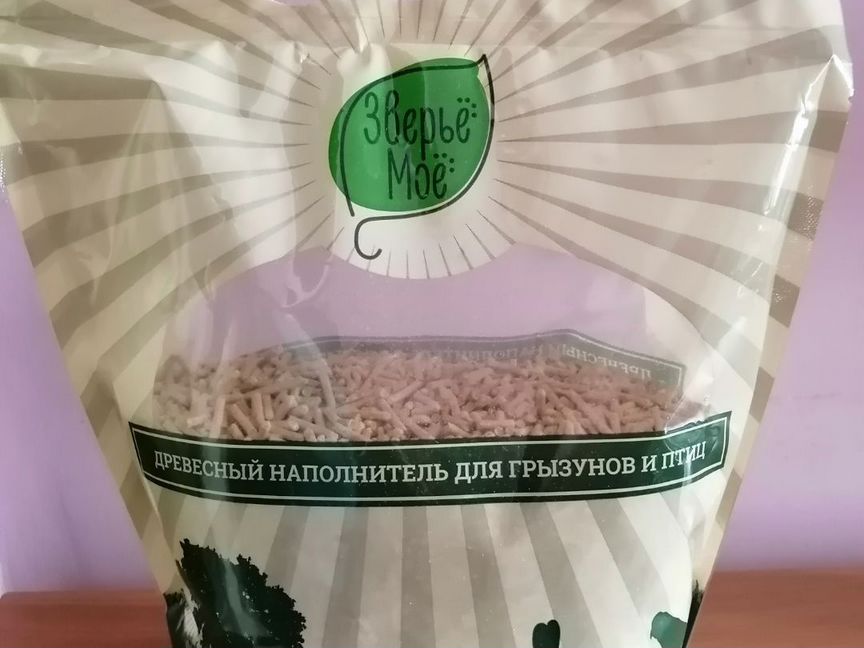 Наполнитель древесный "Зверье моё" 8 л