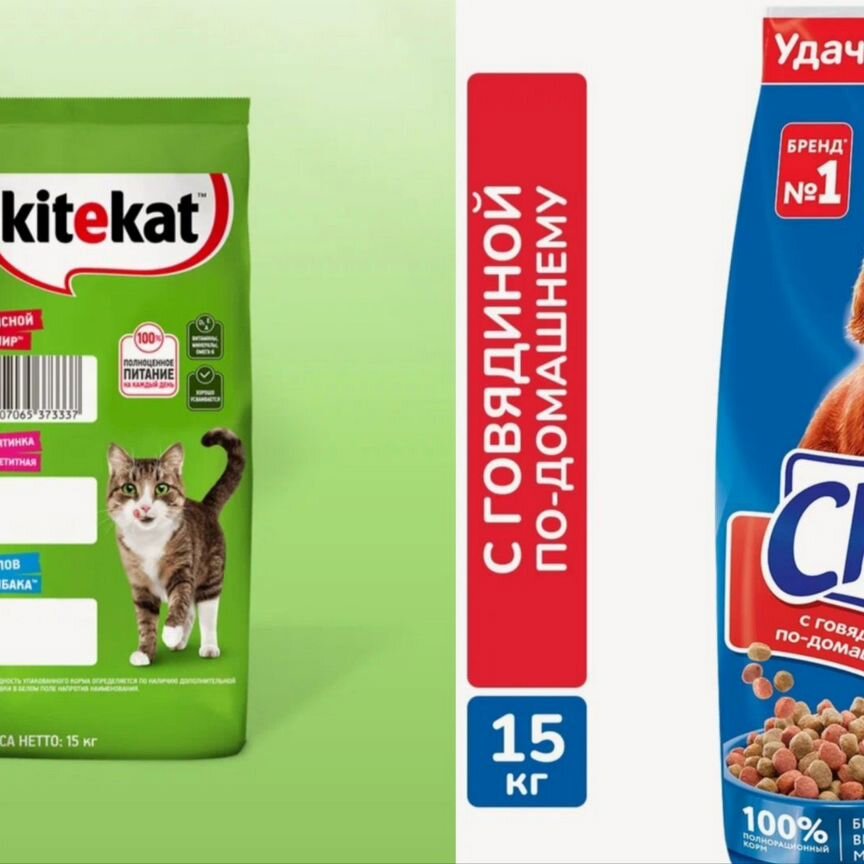 Корм kitekat 15кг корм chappi 15кг