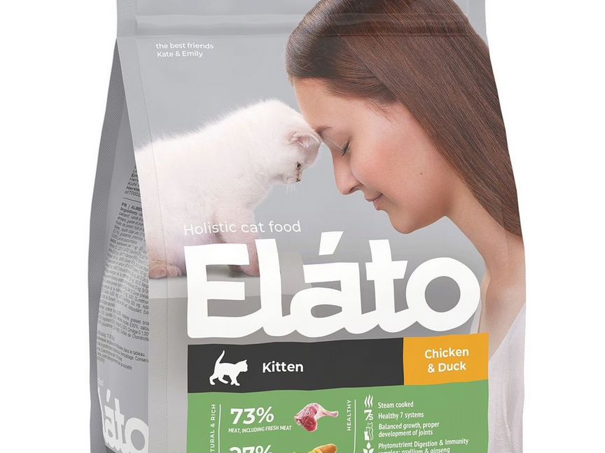 Elato корм для котят с курицей и уткой