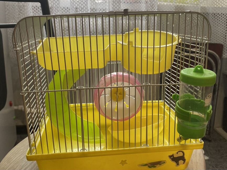 Клетка, корм, домики, наполнитель для грызунов