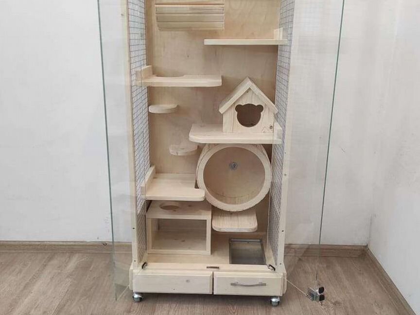 Витрина- клетка для шиншилл, дегу, белки, ласки