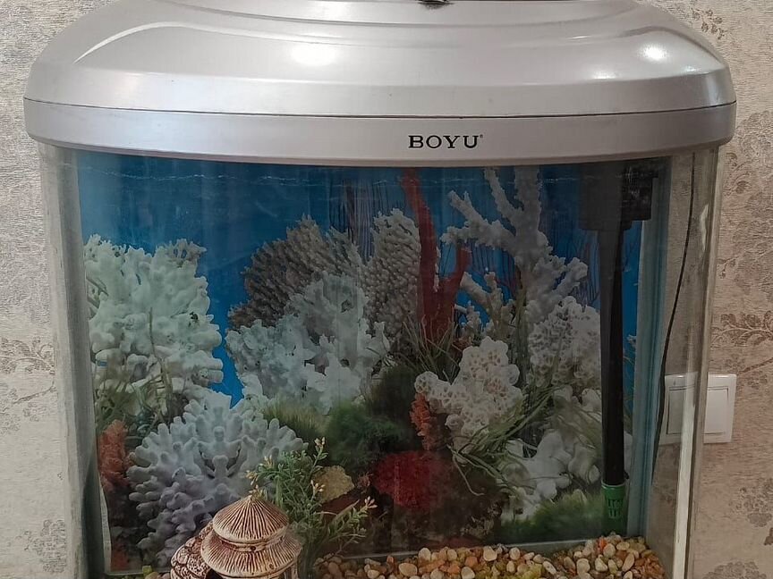 Аквариум 86л boyu BYG-86 серебристый