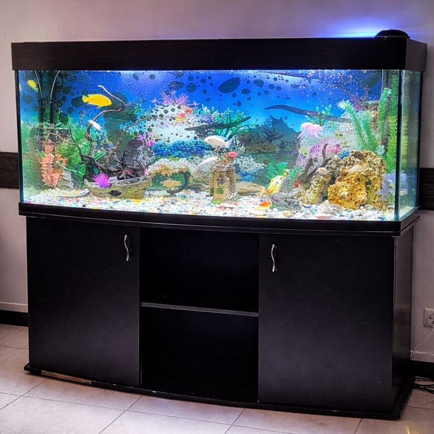 Аквариум на 500 литров с рыбками