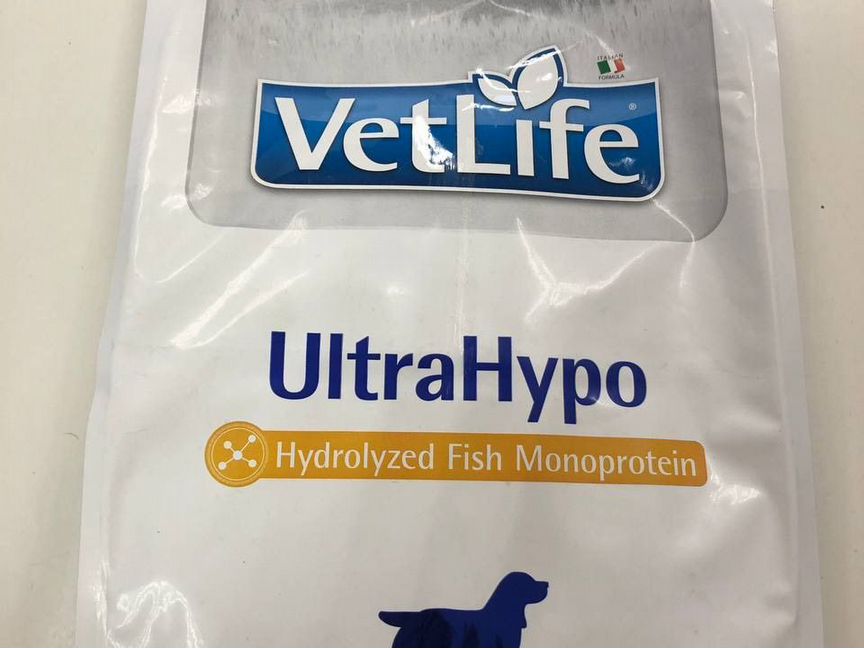 Корм для собак vet life YltraHypo farmina 2кг