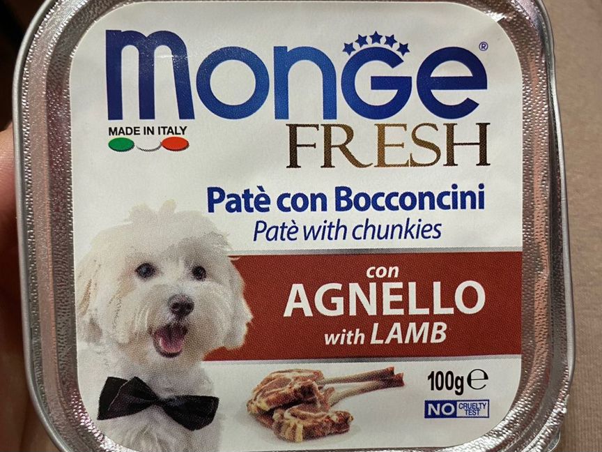 Паштет для собак monge fresh lamb (100 гр.)