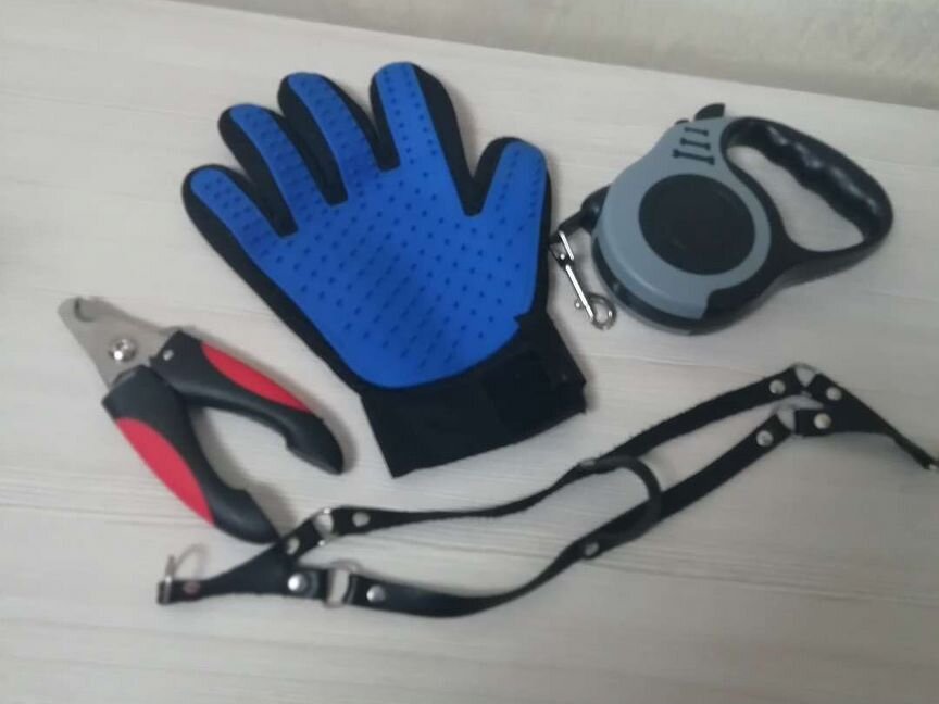 Когтерез, шлейка кожа перчатка для вычесывания