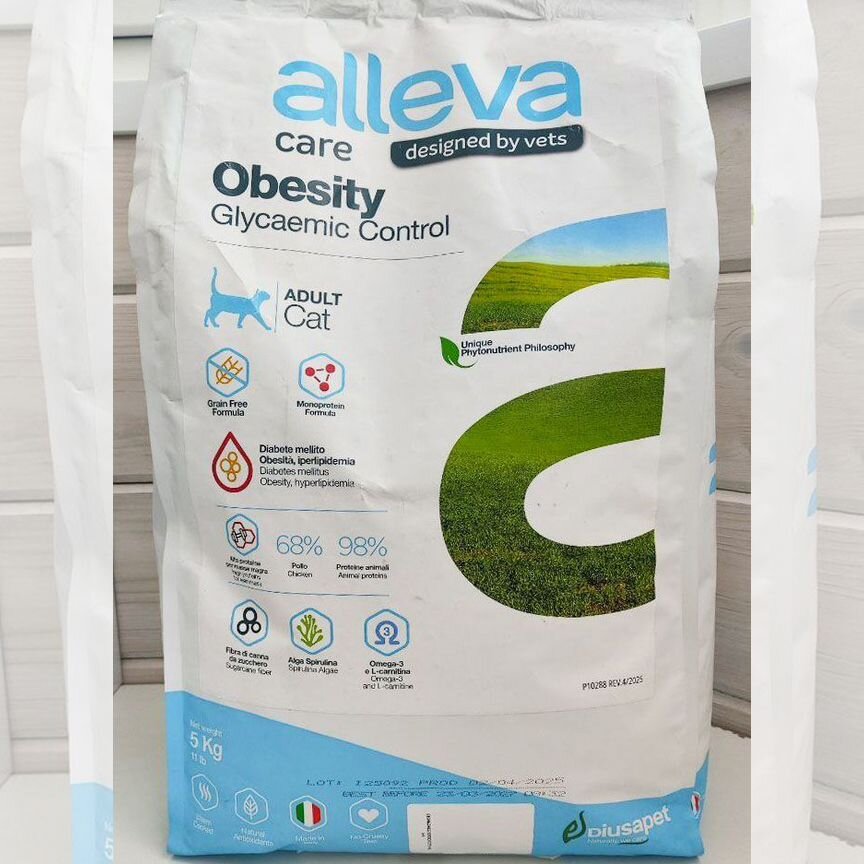 Сухой корм для кошек Alleva Obesity 5кг