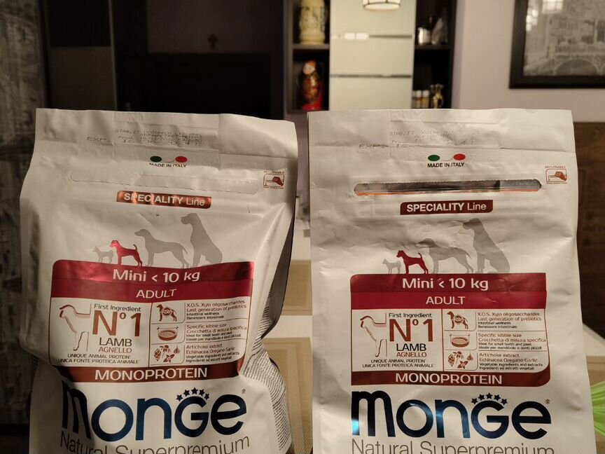 Корм для собак monge adult mini lamb with rice