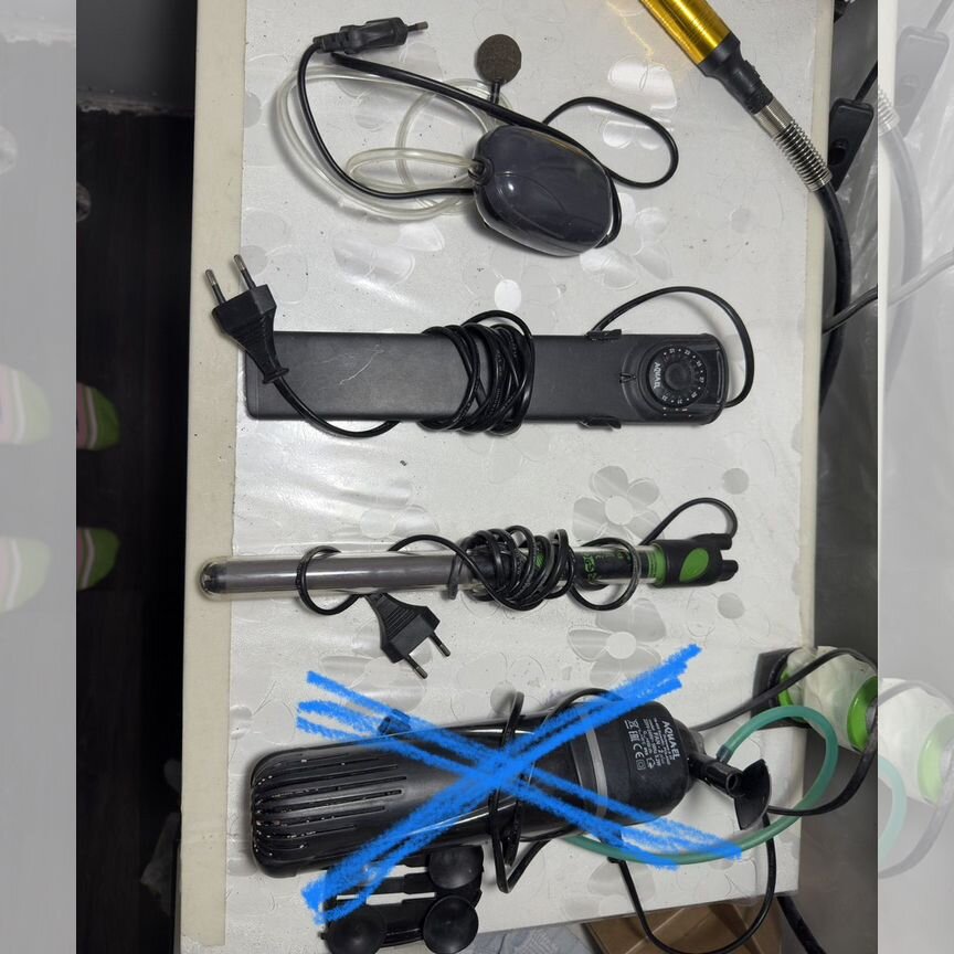 Фильтр водонагреватель компрессор для аквариума