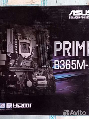 Материнская плата Asus prime B365m-a купить в Москве | Электроника | Авито