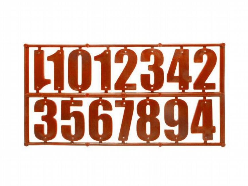 5 шт. Комплект цифр для ульев красный-15 (h40, пла