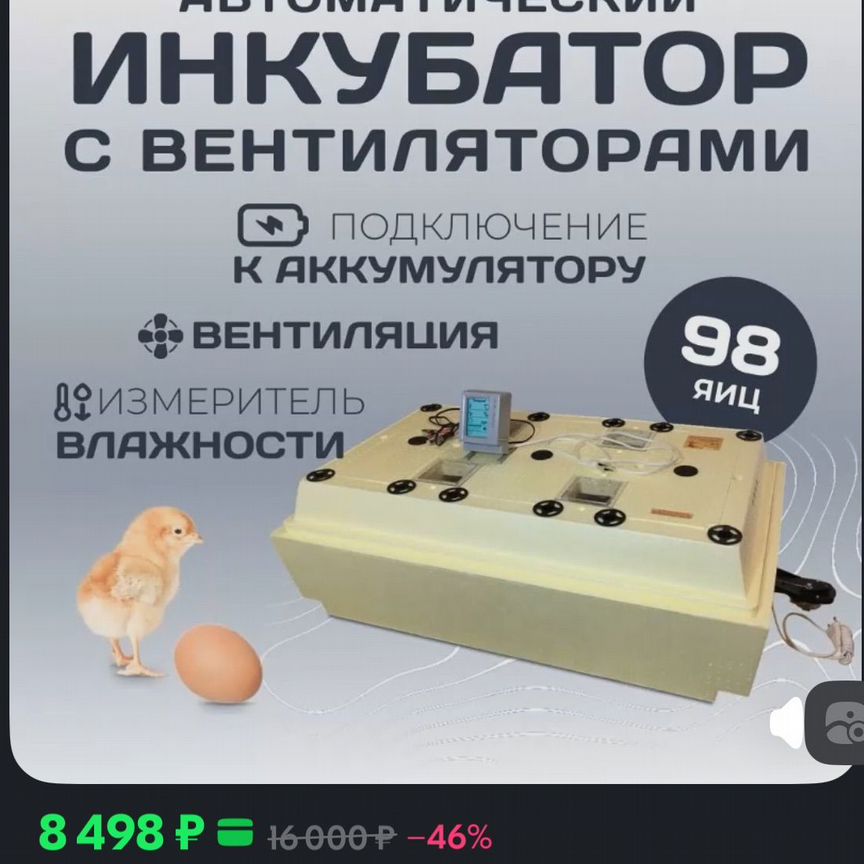Инкубатор золушка 98