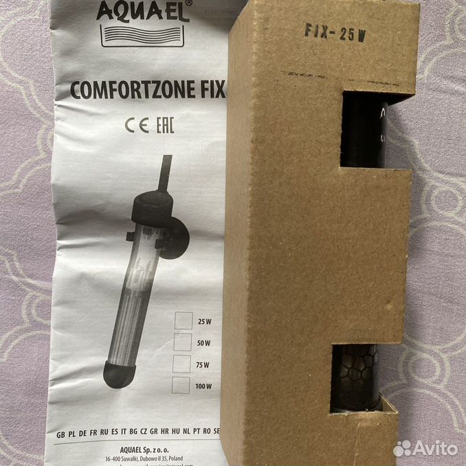Нагреватель aquael comfort zone FIX 25 Вт