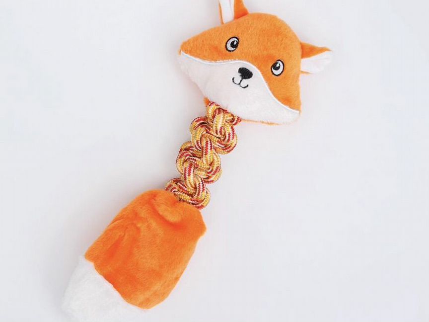 Игрушка для собак; пищалка, шуршалка, канат