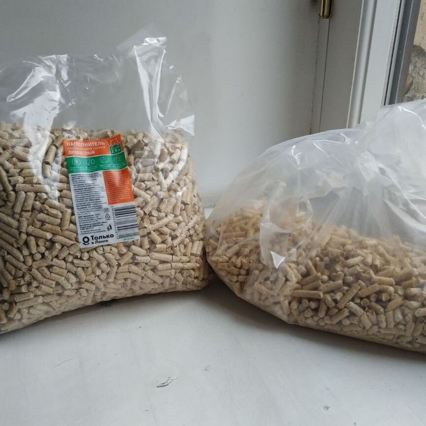 Наполнитель для кошачьего туалета древесный