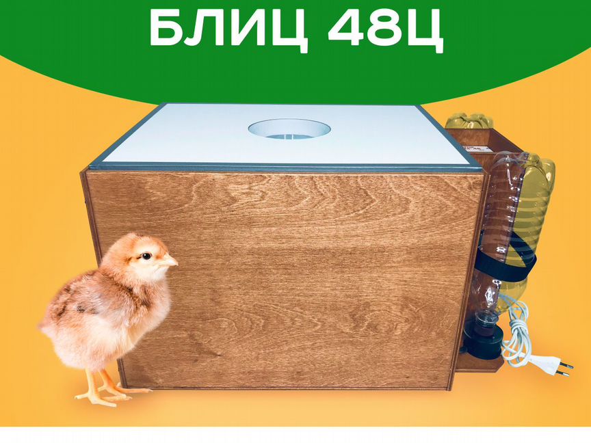 Инкубатор Блиц 48Ц с терморегулятором и влагомером