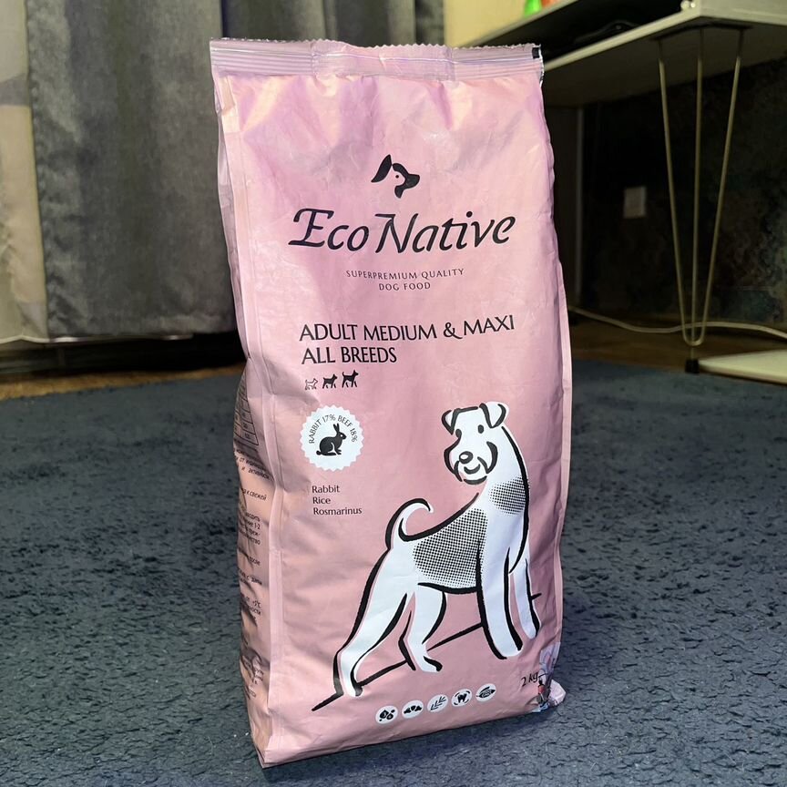 Eco Native 2 кг для собак с кроликом и рисом