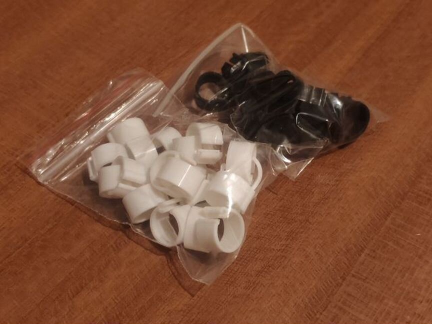 Кольца для голубей клипсы 0.8 мм. 40 шт