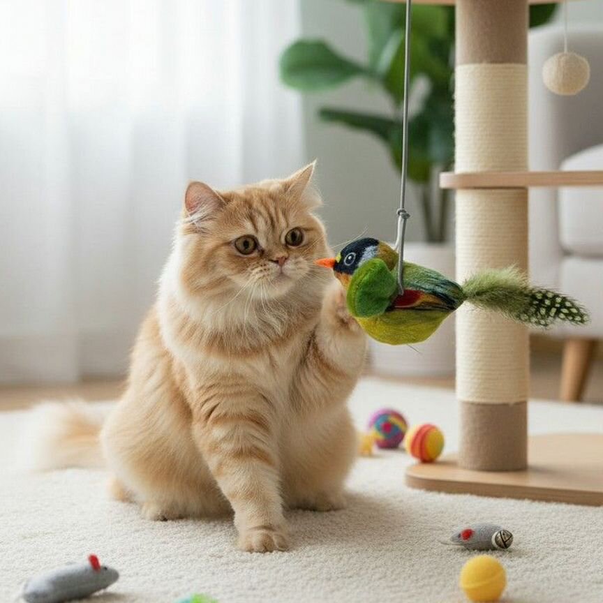 Игрушка плюшевая интерактивная для котят