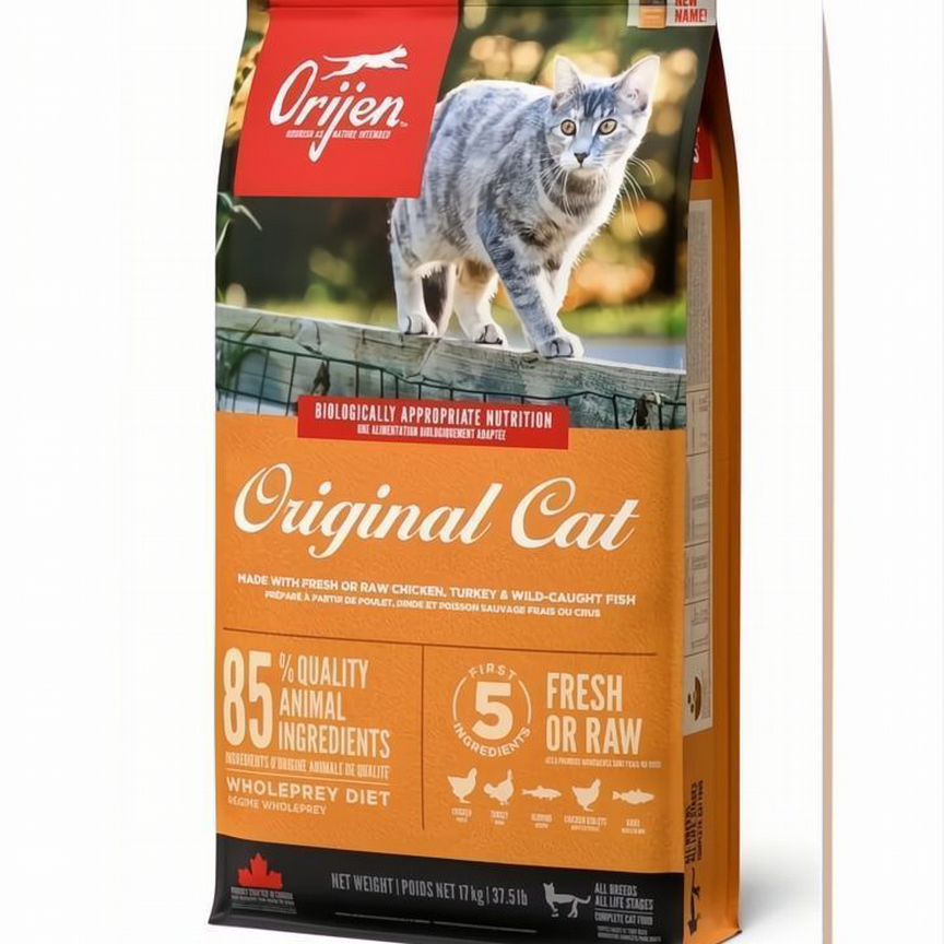 Orijen Корм для кошек мясной, 17кг Original Cat