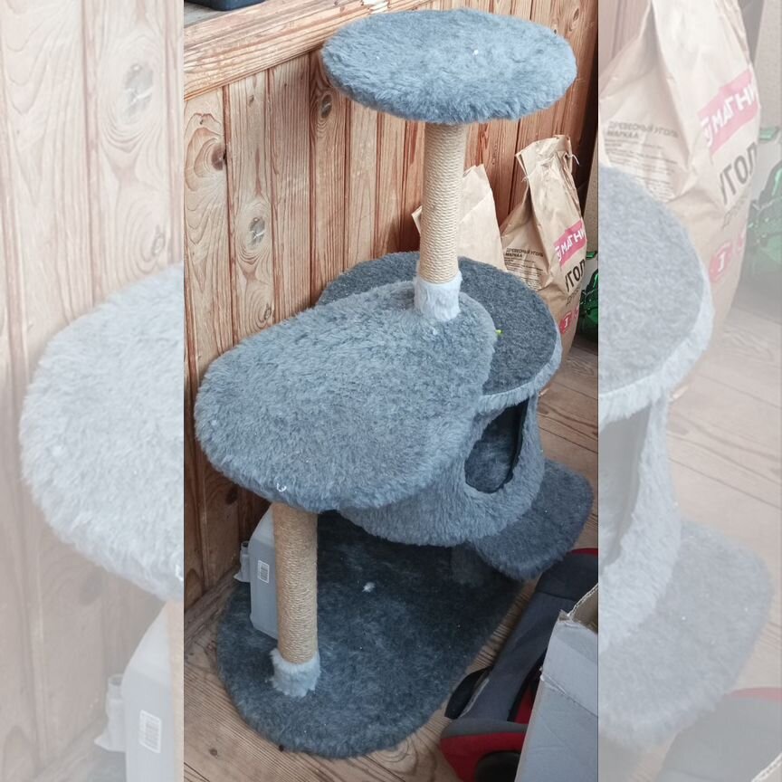 Когтеточка для кошек с домиком