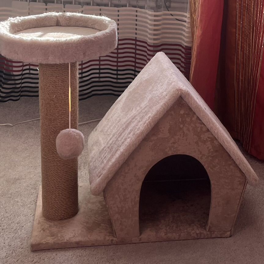 Домик для кошки с когтеточкой