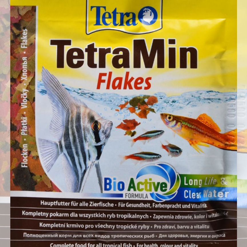 Корм для рыб TetraMin, хлопья для рыбок