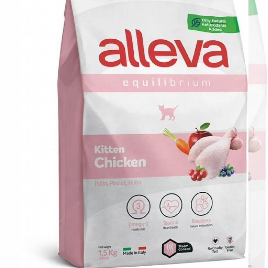 Сухой корм Alleva Kitten Chicken для котят, 1,5 кг