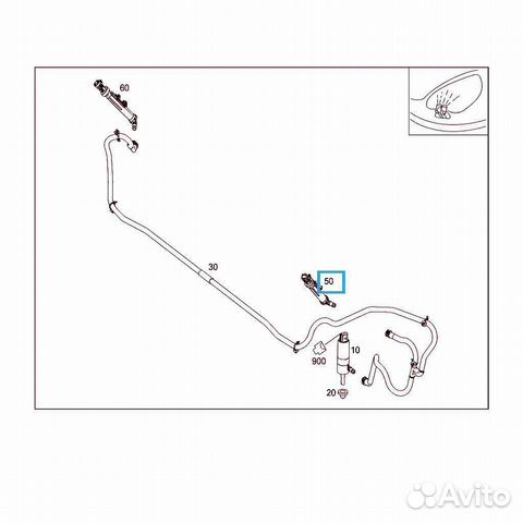 Форсунка омывателя фар (шт.) Mercedes Новое/Оригин купить в Санкт ...