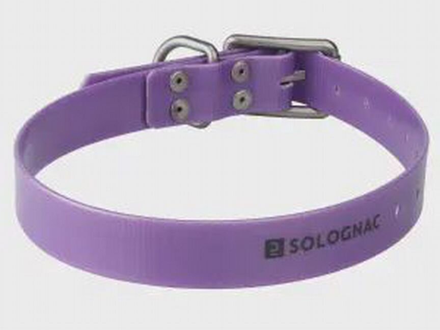 Ошейник для собак 500 фиолетовый solognac, ночь си