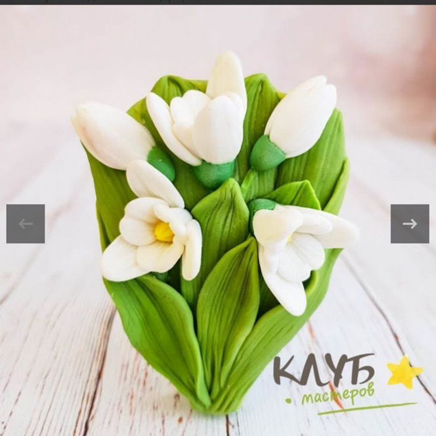 Букет подснежников, форма силиконовая