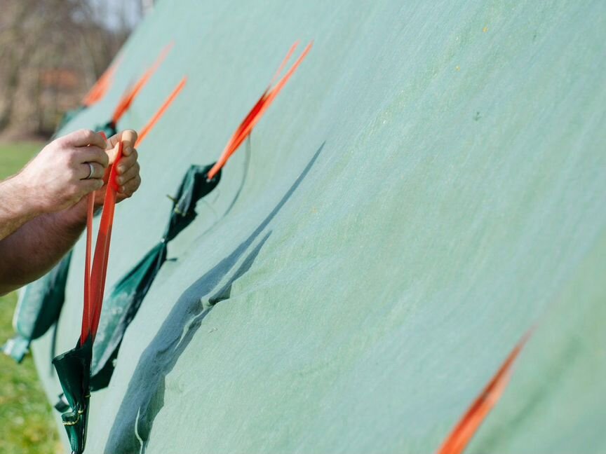 Флис тент для укрытия сена и соломы