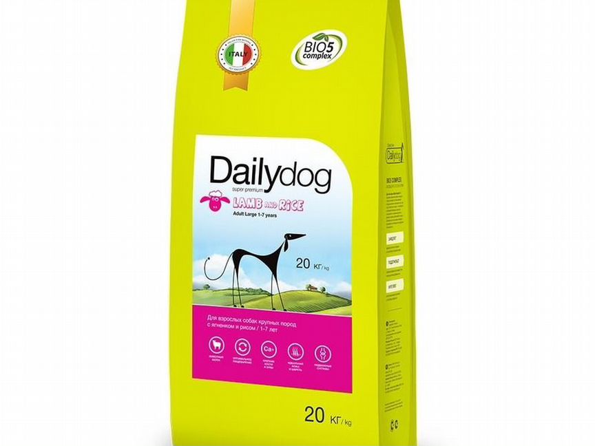 Dailydog с ягненком и рисом 20 кг