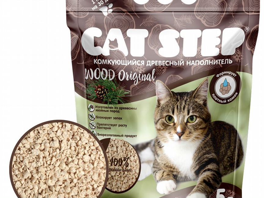 Наполнитель CAT step Wood Original, 5 л