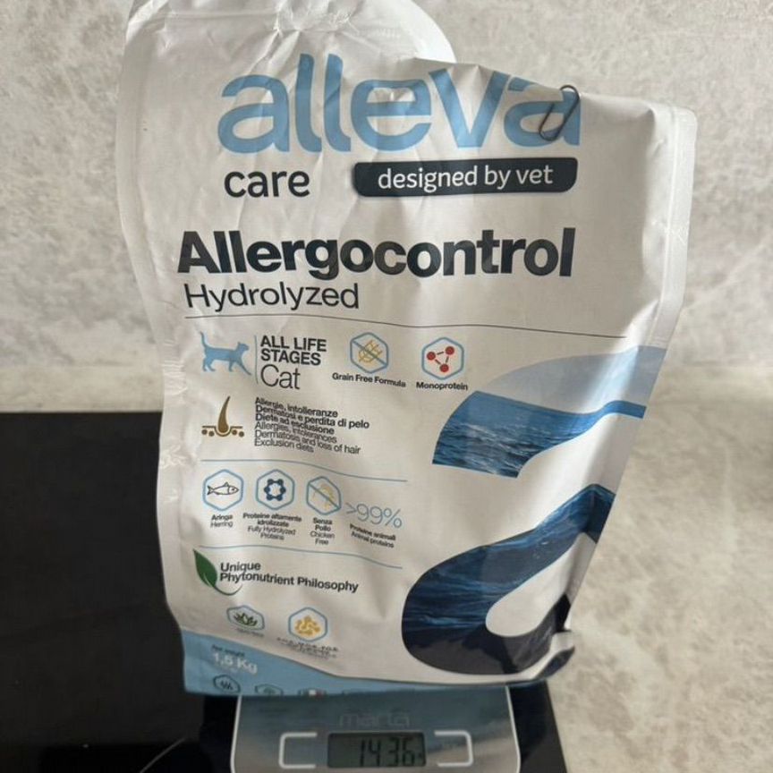 Корм Alleva Allergocontrol Упаковка 1,5кг