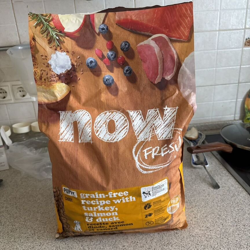 Корм для щенков now fresh