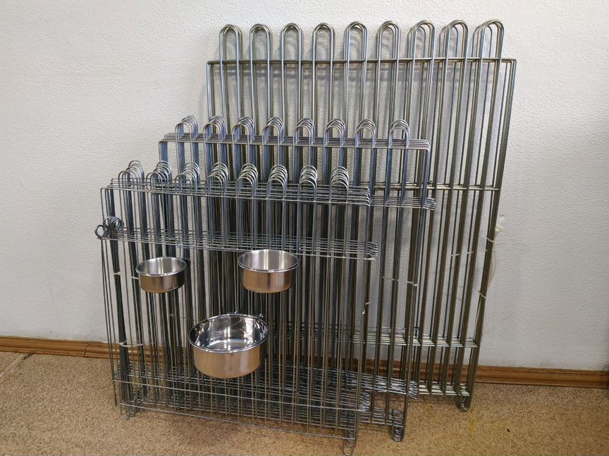 Вольеры клетки для собак разной высоты, 6 секций