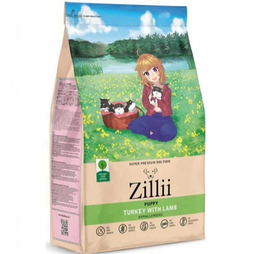 Корм Zillii для щенков Индейка с Ягненком 3 кг