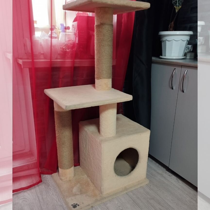 Домик для кошки с когтеточкой