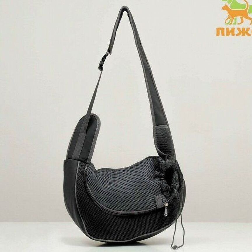 Слинг-переноска для животных Пижон чёрная 37х20см