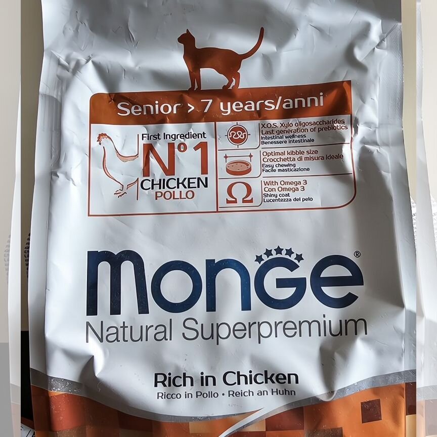 Monge Cat Senior Корм для пожилых кошек, 1,5 кг