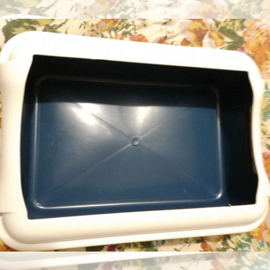 Туалет лоток для кошек синий