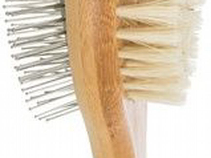 Trixie Щетка двусторонняя бамбукнатуральная и пров