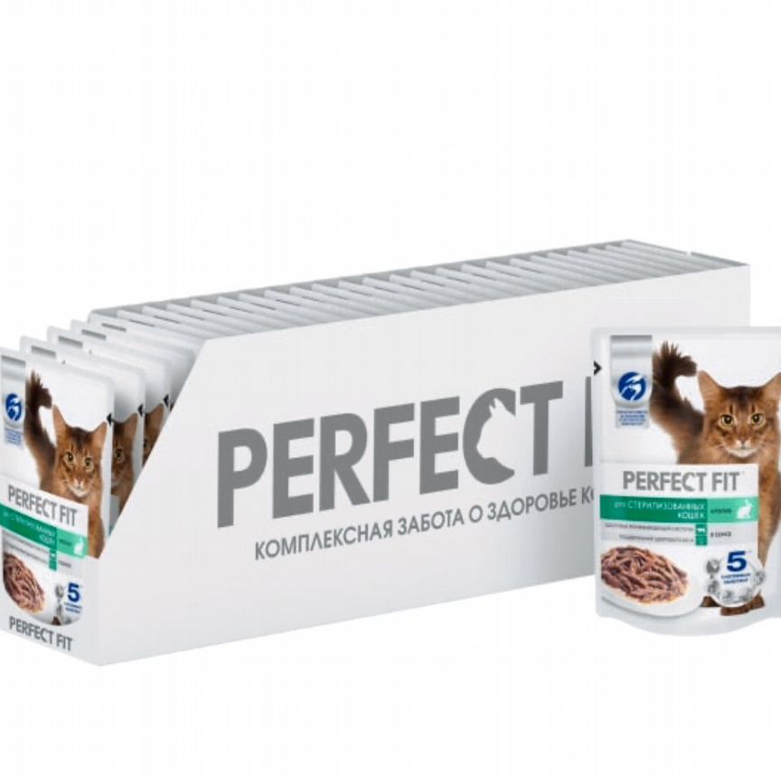 Влажный корм для кошек перфект fit