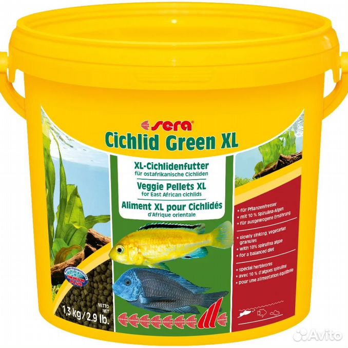 Продам корм для рыб Sera cichlid green XL