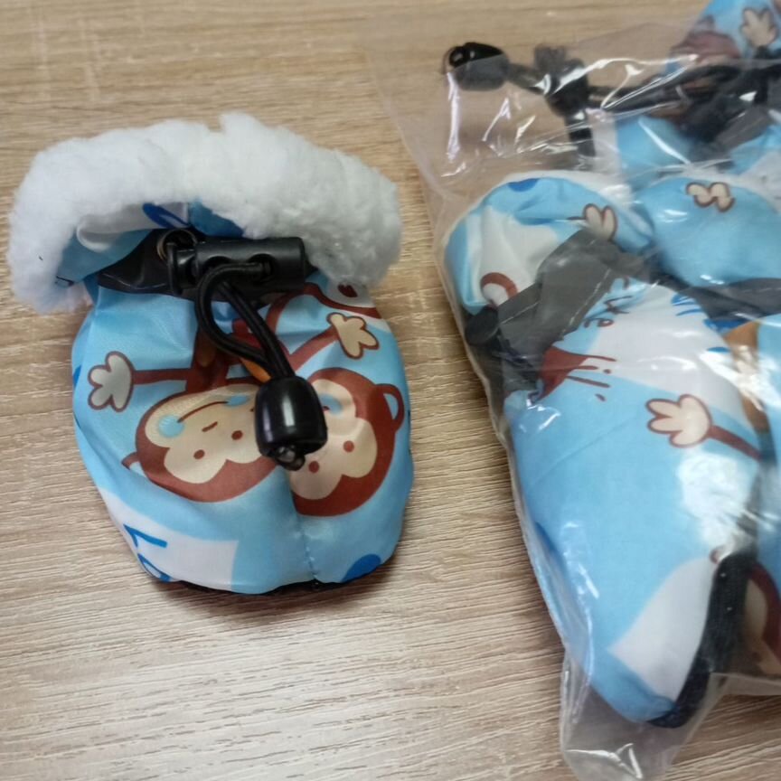 Новые ботинки для собак с мехом, размер 7