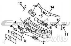 Кронштейн бампера Авео Шевроле купить в Казани GENERAL MOTORS 96695218 ...