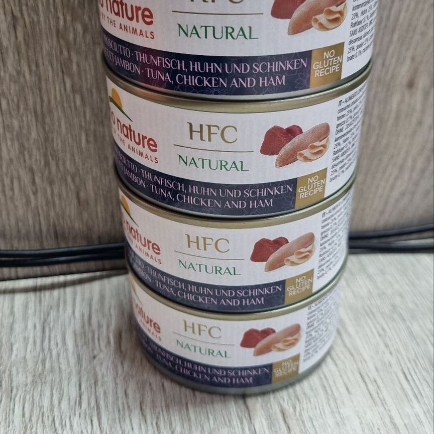 Almo nature для кошек с тунцом, курицей и ветчиной