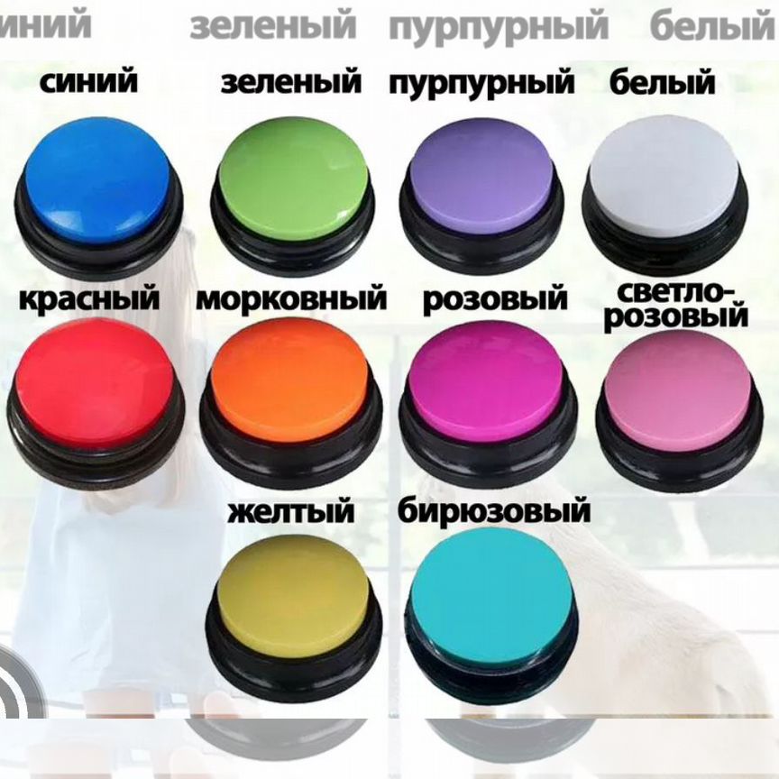 Кнопки с функцией записи 10 цветов на выбор