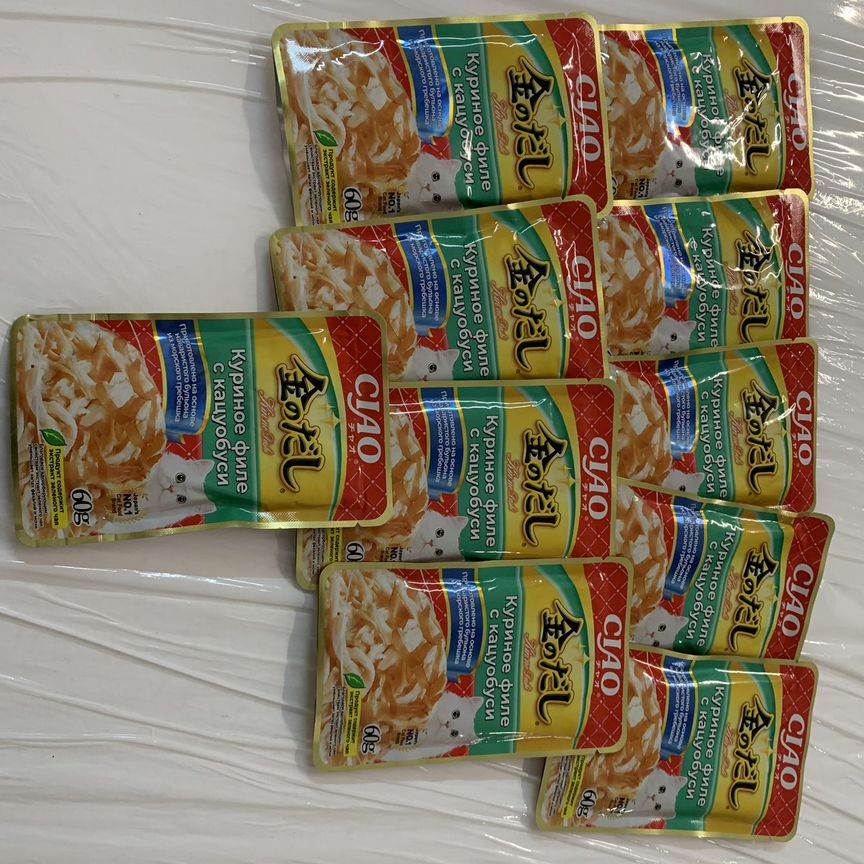 Inaba паучи для кошек 60 грамм(набор 10 шт)